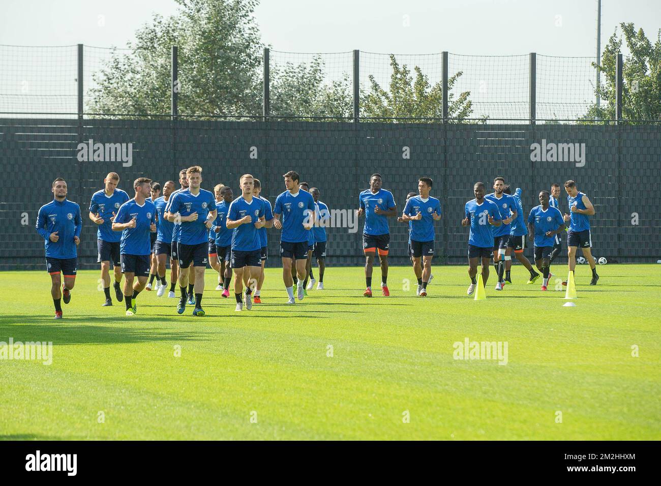 Illustration picture shows a training session of Belgian soccer team ...