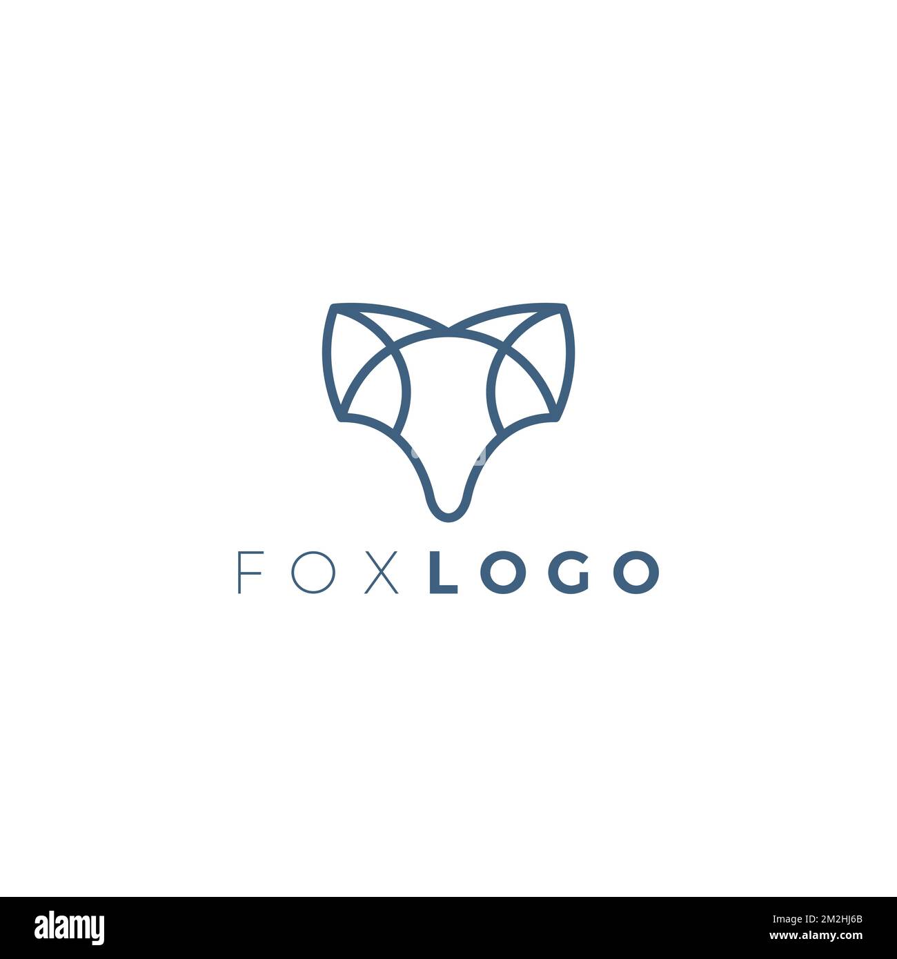Fox Outline logo. Creative Fox Design Vector Stock Vector Image & Art ...