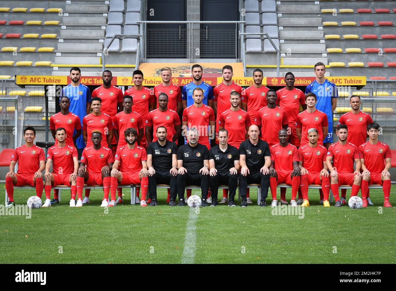 First row, Tubize's Xin Luo, Tubize's Murad Han Gonen, Tubize's Lemouya ...