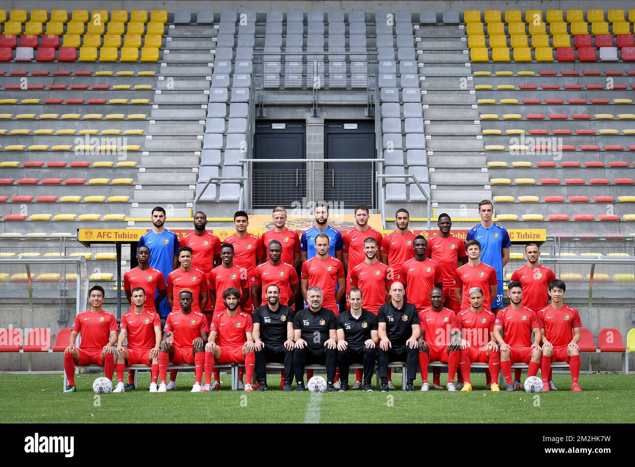 First row, Tubize's Xin Luo, Tubize's Murad Han Gonen, Tubize's Lemouya ...