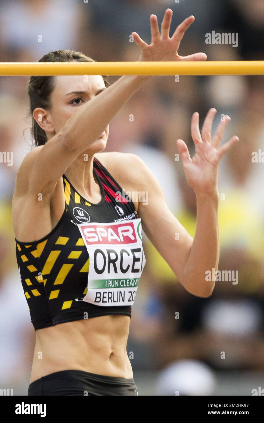 Belgian athlete Claire Orcel pictured in action during the ...