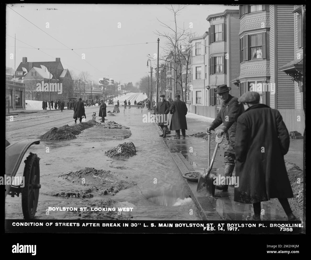 Distribution Department, Low Service Pipe Lines, condition of streets ...