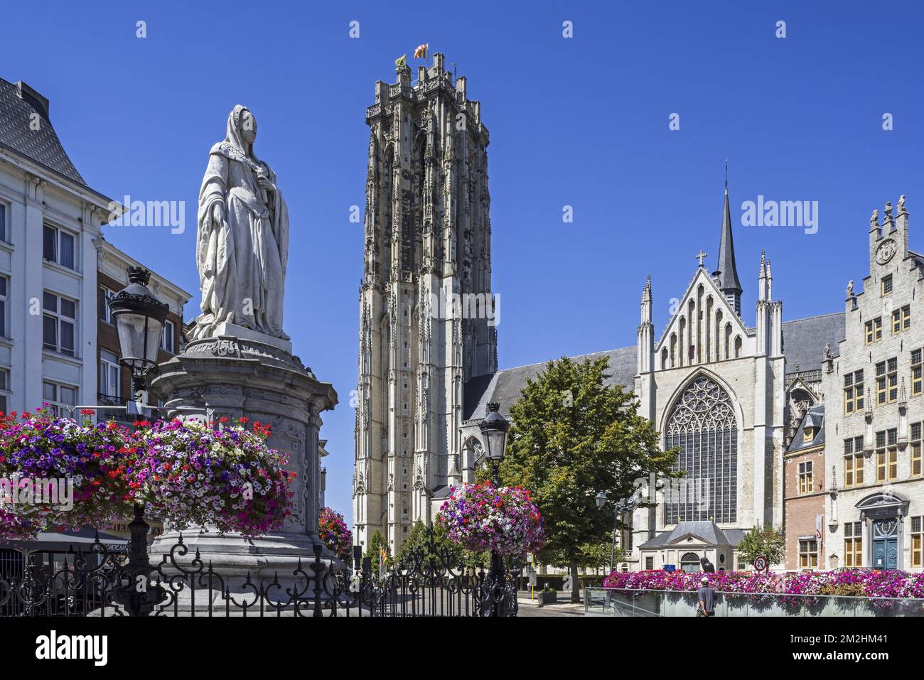 Statue of Archduchess Margaret of Austria and the St. Rumbold's ...