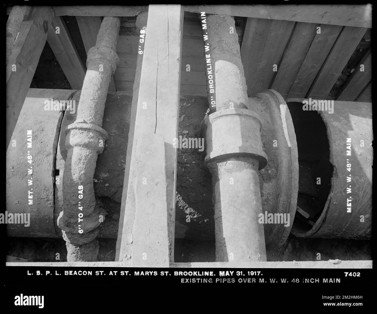 Distribution Department, Low Service Pipe Lines, existing pipes over ...