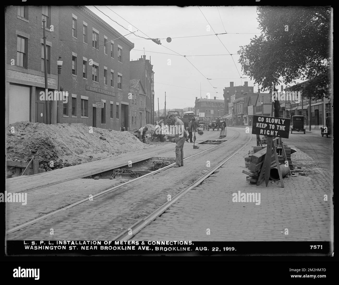 Distribution Department, Low Service Pipe Lines, installation of meters ...