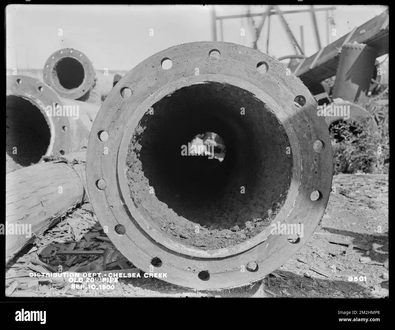 Distribution Department, Low Service Pipe Lines, interior of old 20 ...