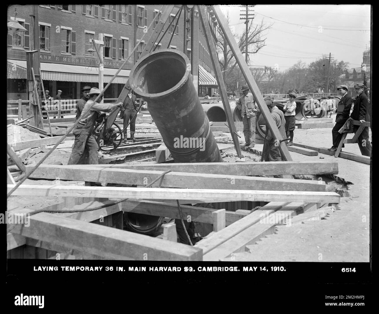 Distribution Department, Low Service Pipe Lines, laying temporary 36 ...