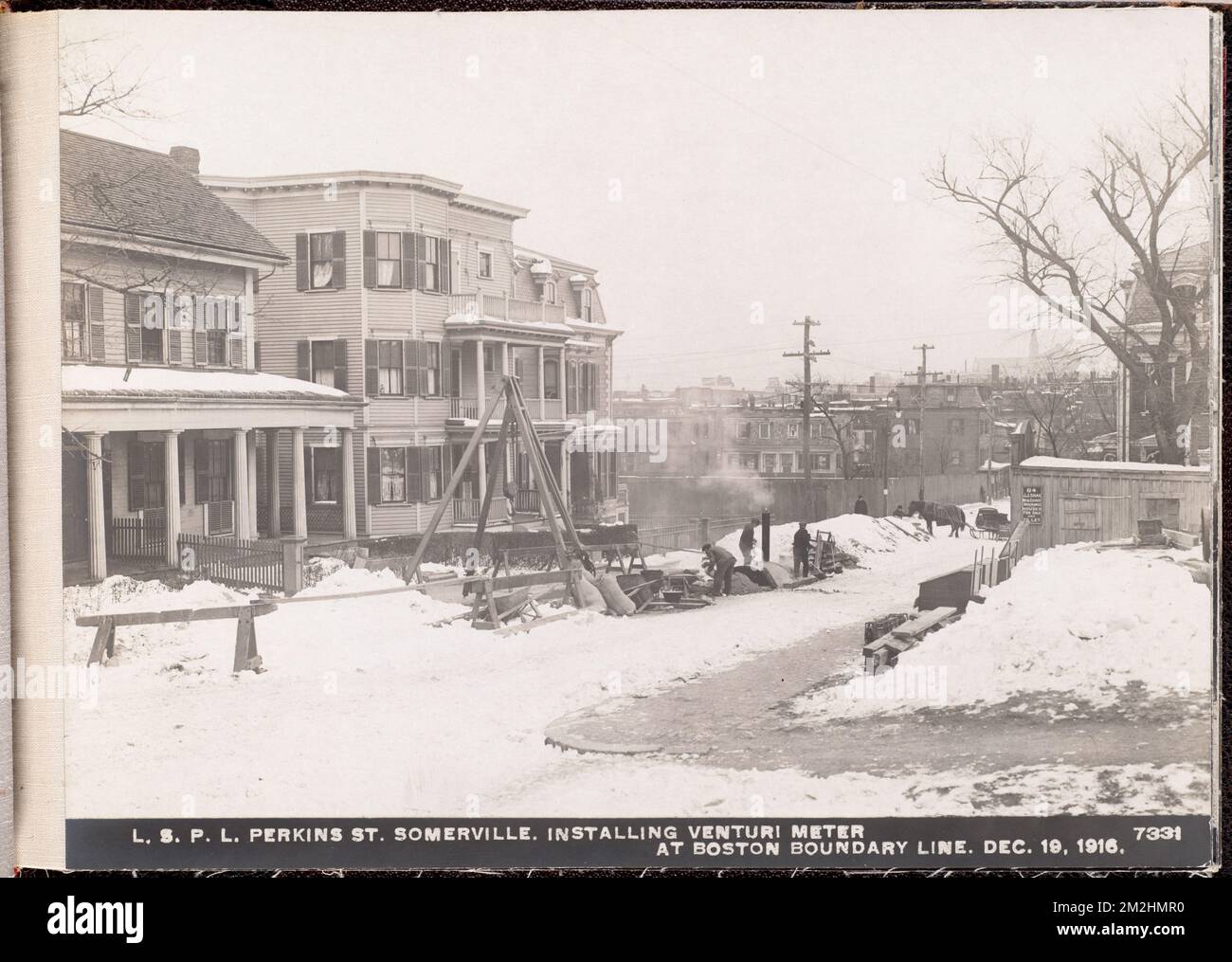 Distribution Department, Low Service Pipe Lines, installing Venturi ...