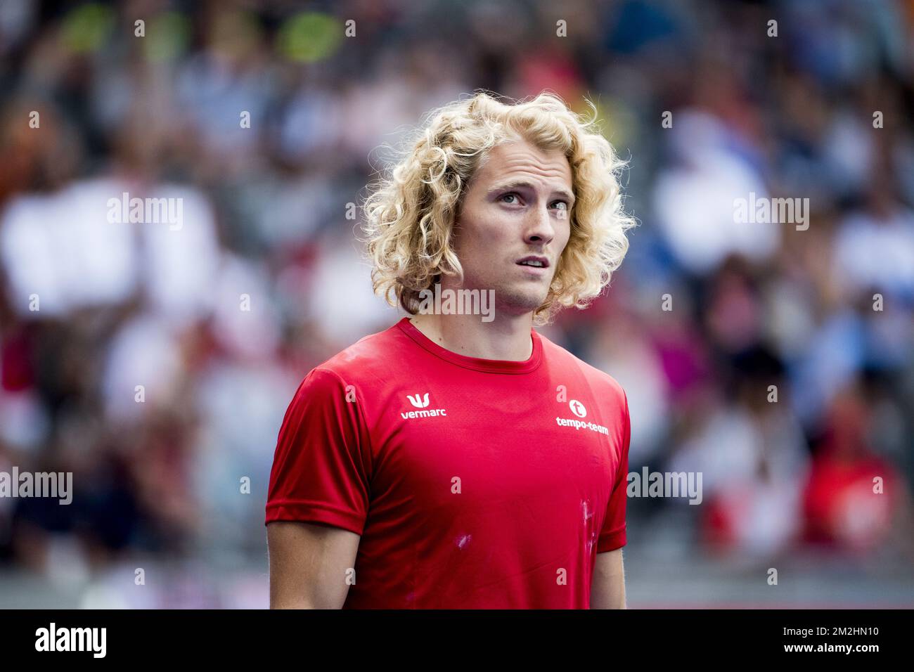 Belgian athlete Ben Broeders pictured during the men's Pole Vault event ...