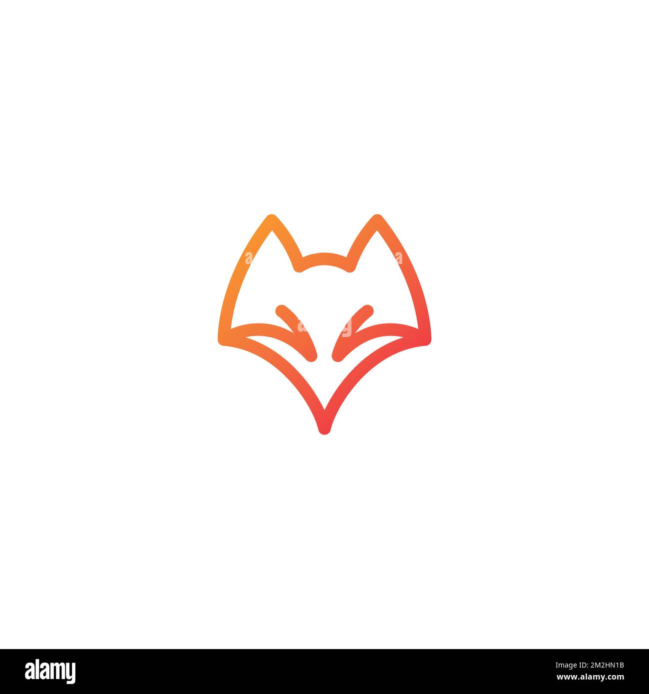 Fox head line logo design template vector graphic. fox icon design ...