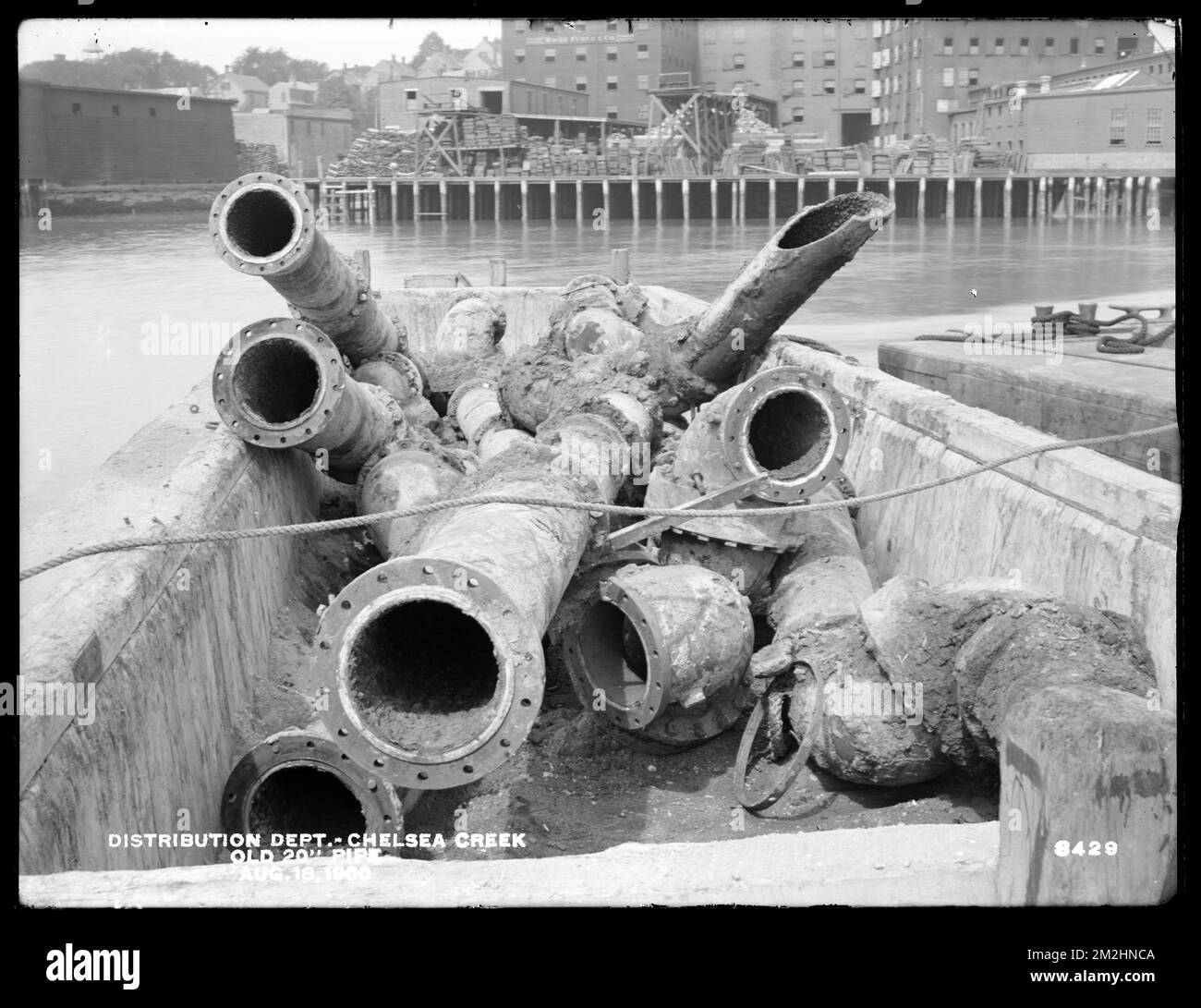 Distribution Department, Low Service Pipe Lines, old 20-inch pipe ...