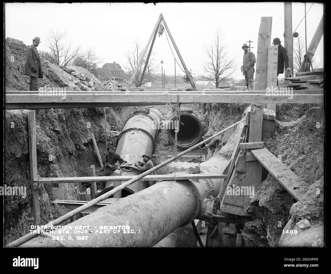 Distribution Department, Low Service Pipe Lines, part of Section 1 ...