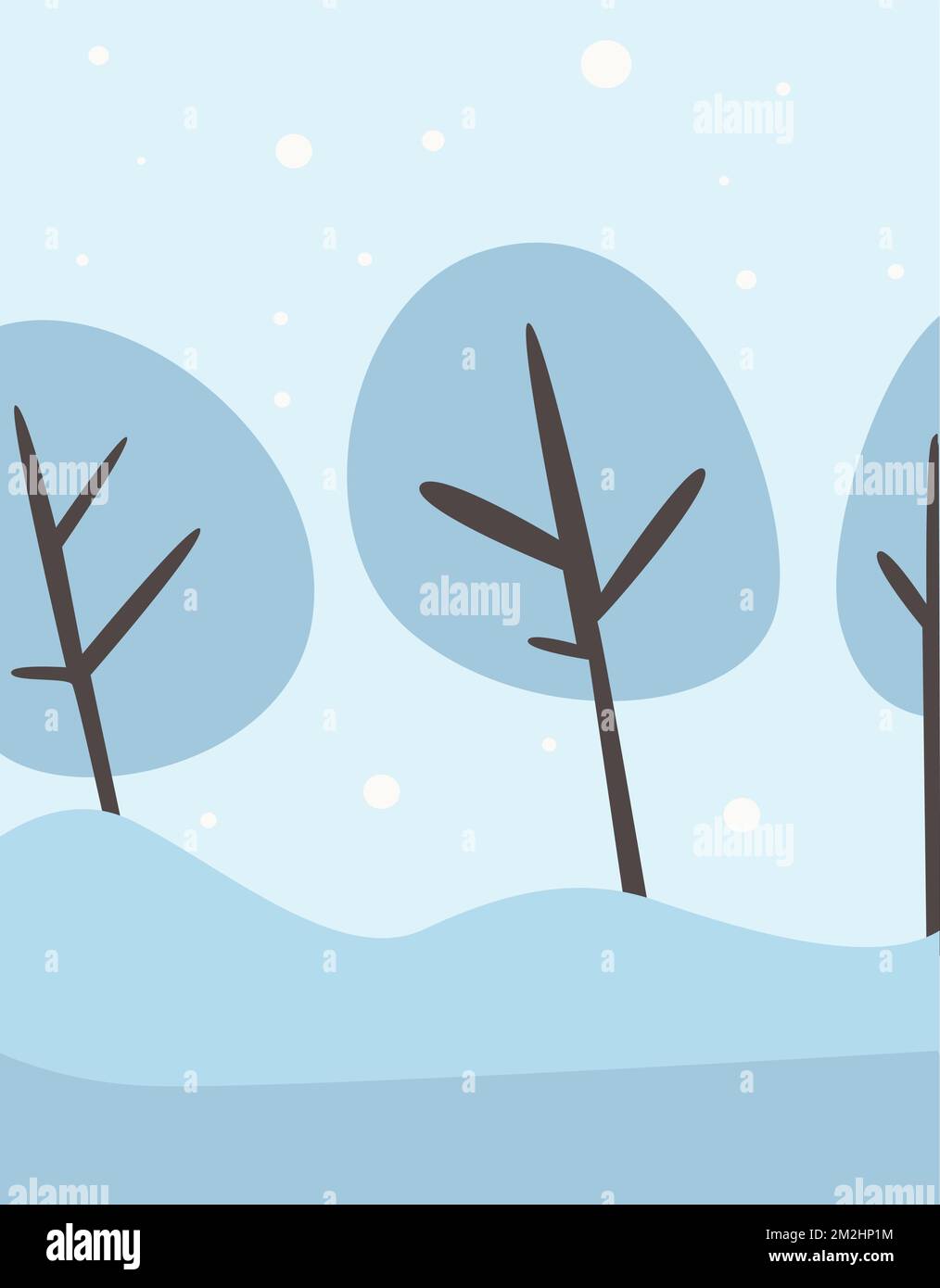 Frosty forest snow covered Stock Vector Images - Alamy