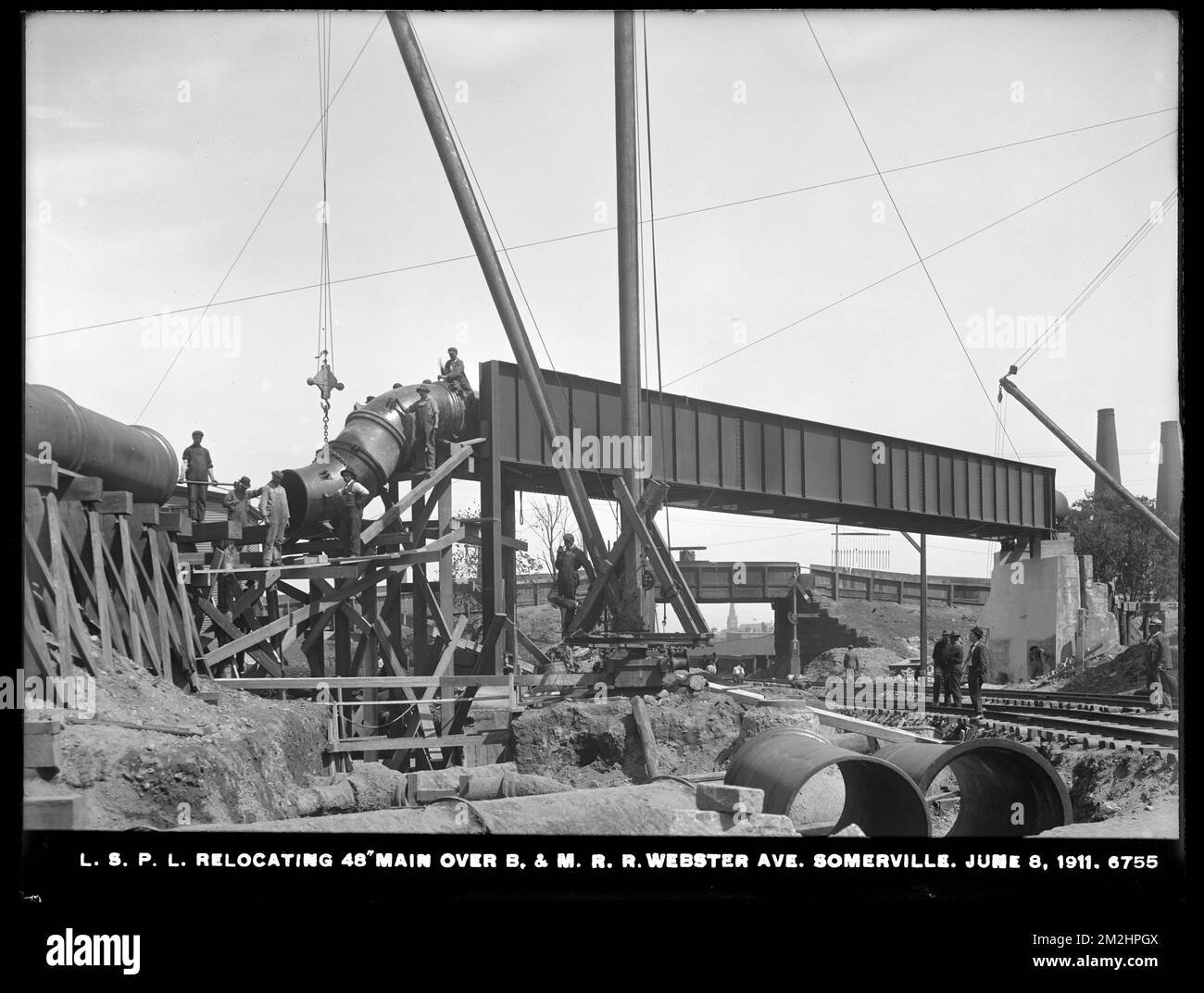 Distribution Department, Low Service Pipe Lines, relocating 48-inch ...