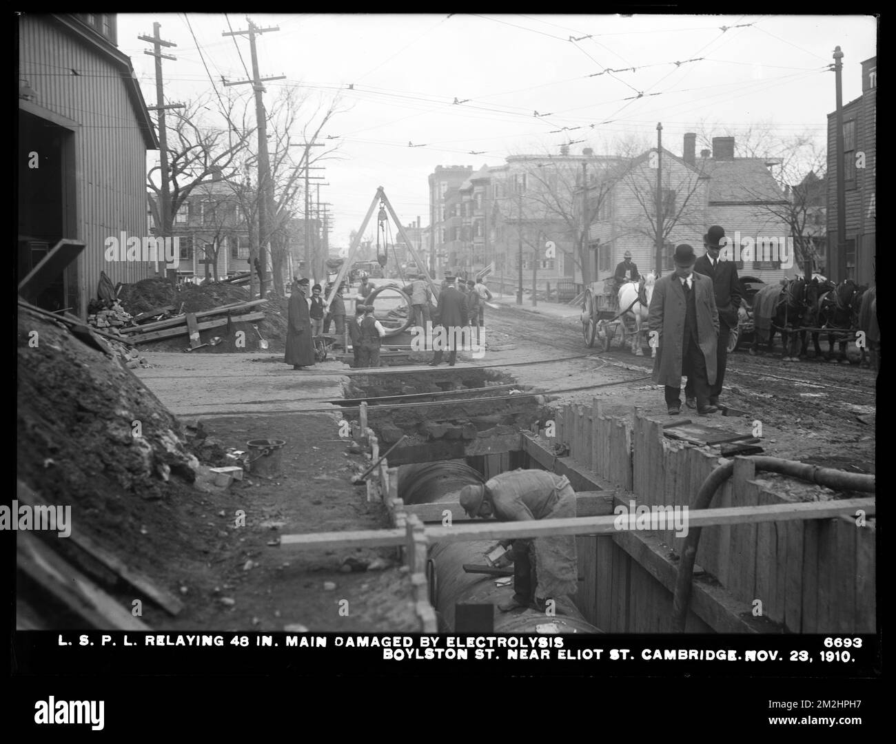 Distribution Department, Low Service Pipe Lines, relaying 48-inch main ...