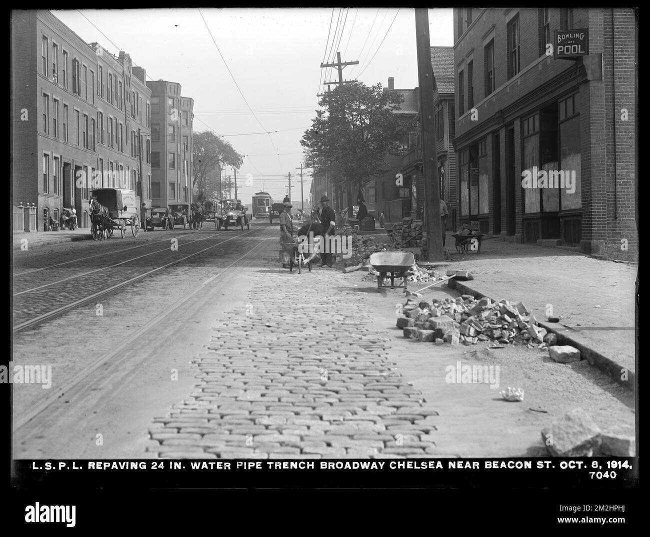 Distribution Department, Low Service Pipe Lines, repaving 24-inch water ...