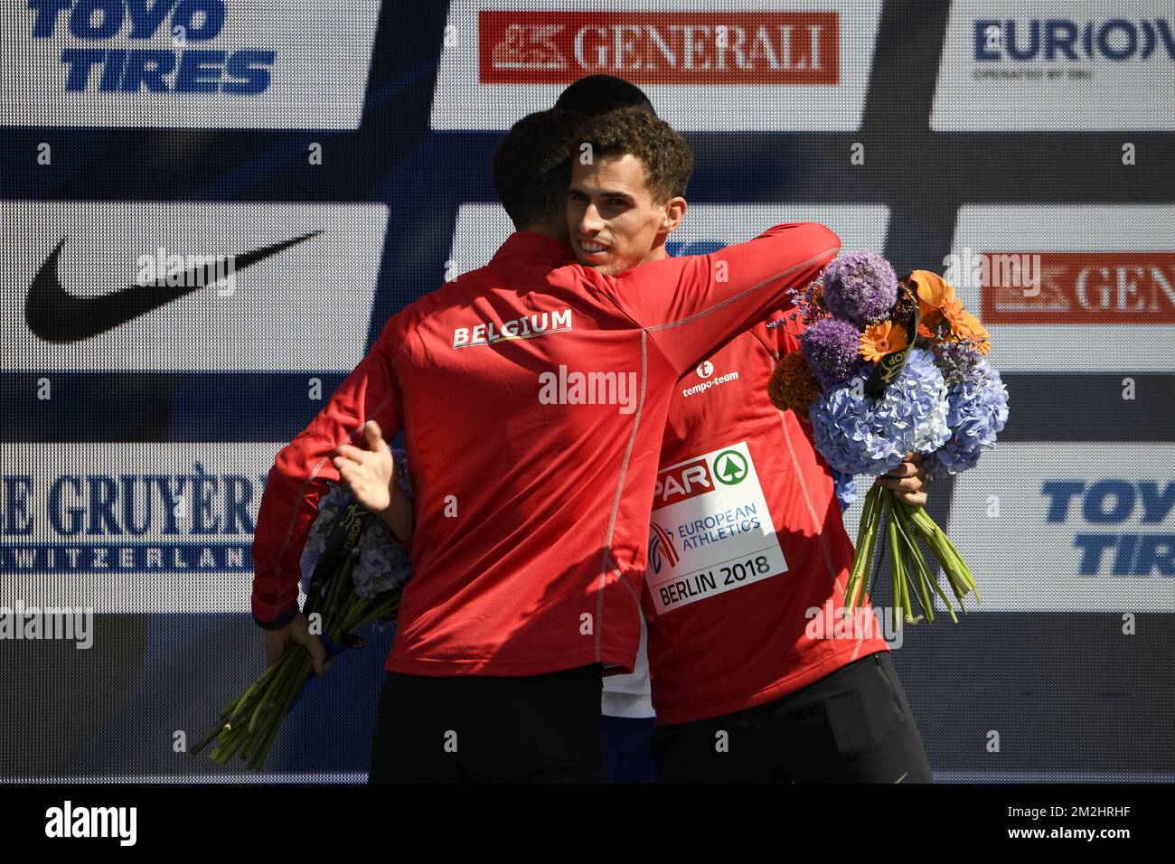 Belgian athlete Kevin Borlee and Belgian athlete Jonathan Borlee ...