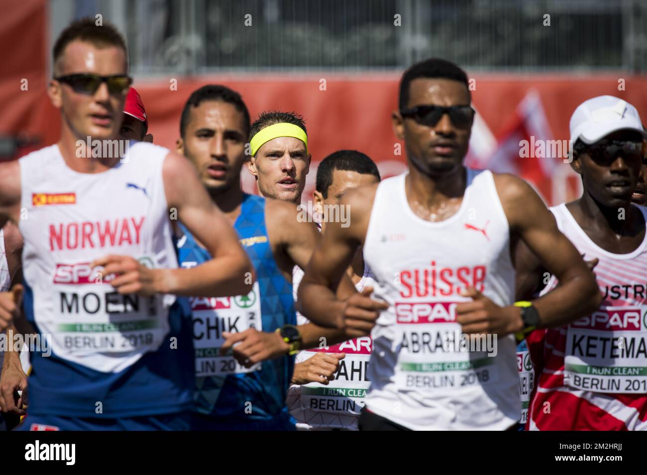 Belgian athlete Koen Naert pictured in action during the men marathon ...