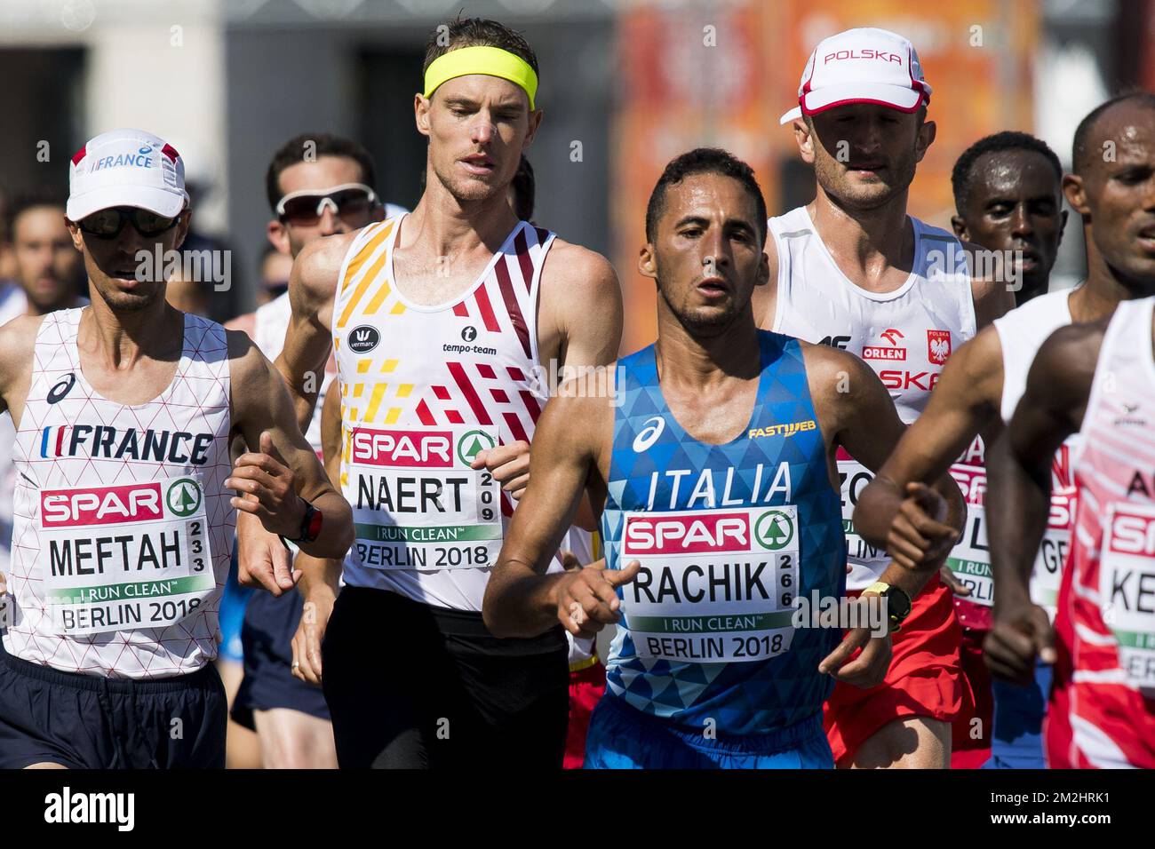 Belgian athlete Koen Naert pictured in action during the men marathon ...