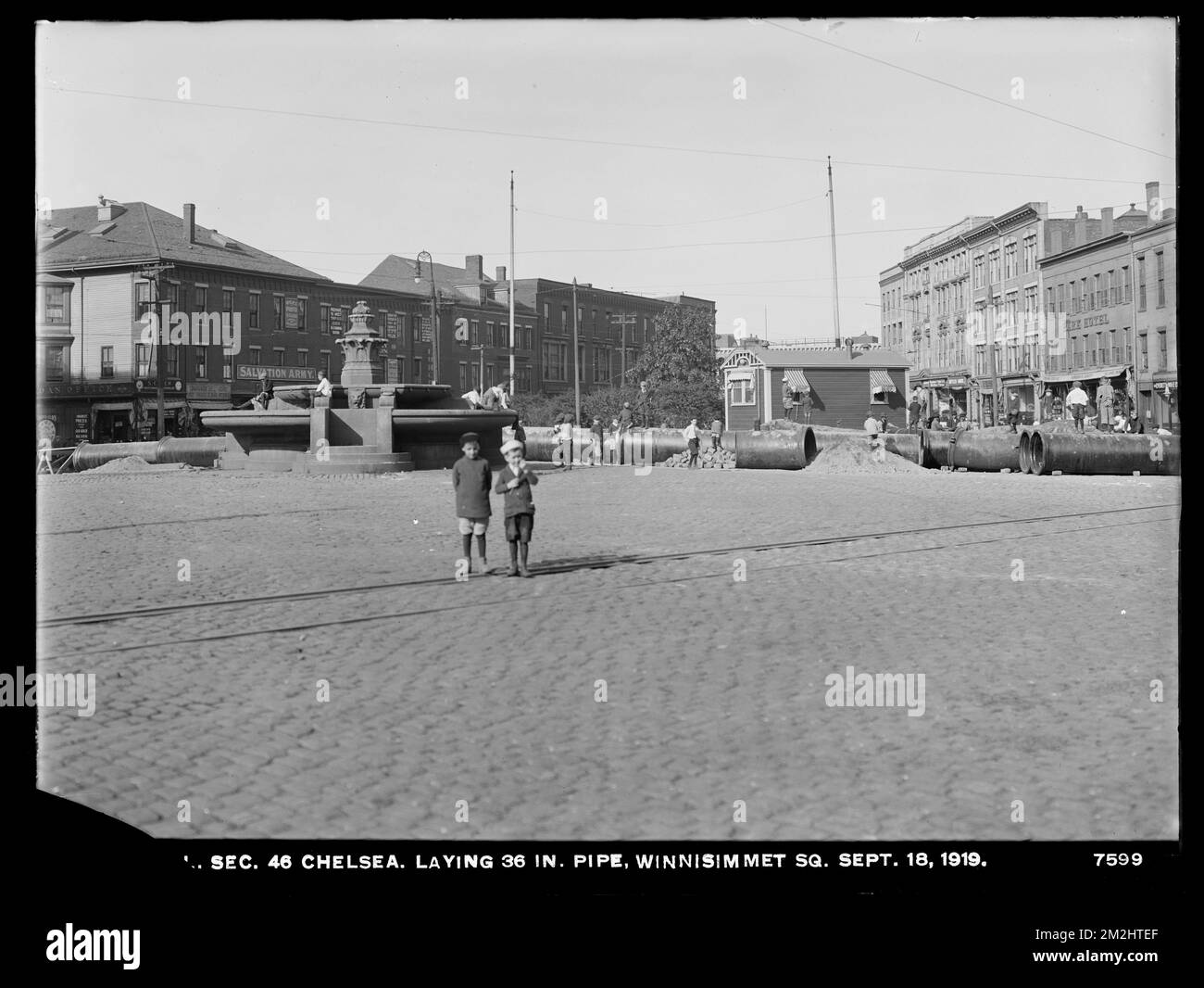 Distribution Department, Low Service Pipe Lines, Section 46, laying 36 ...