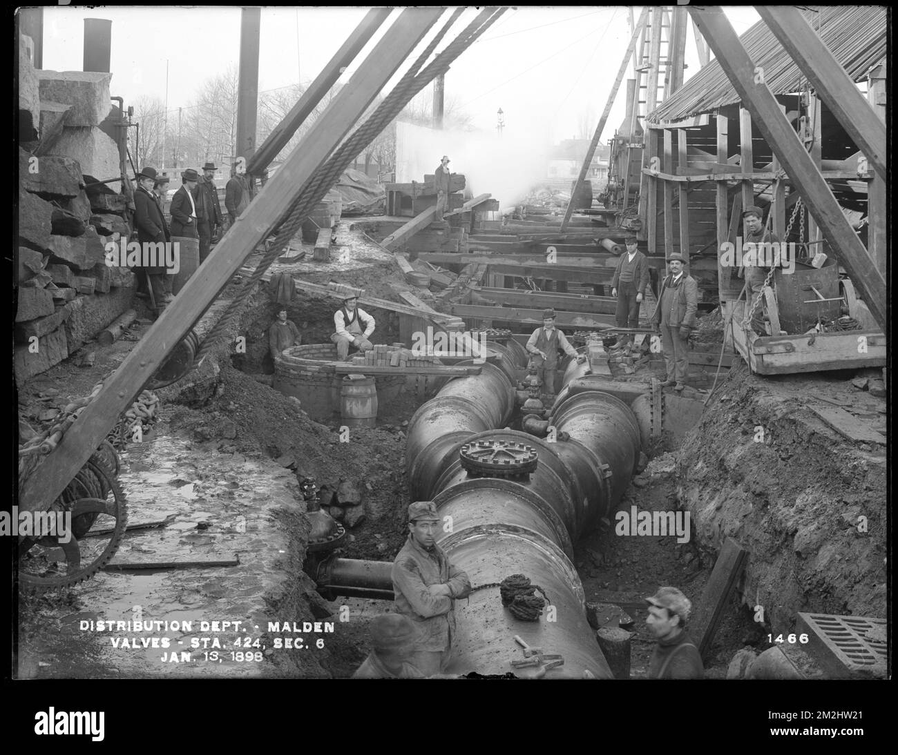 Distribution Department, Low Service Pipe Lines, Section 6, valves in ...