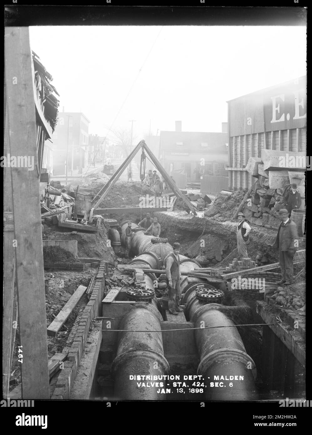 Distribution Department, Low Service Pipe Lines, Section 6, valves in ...