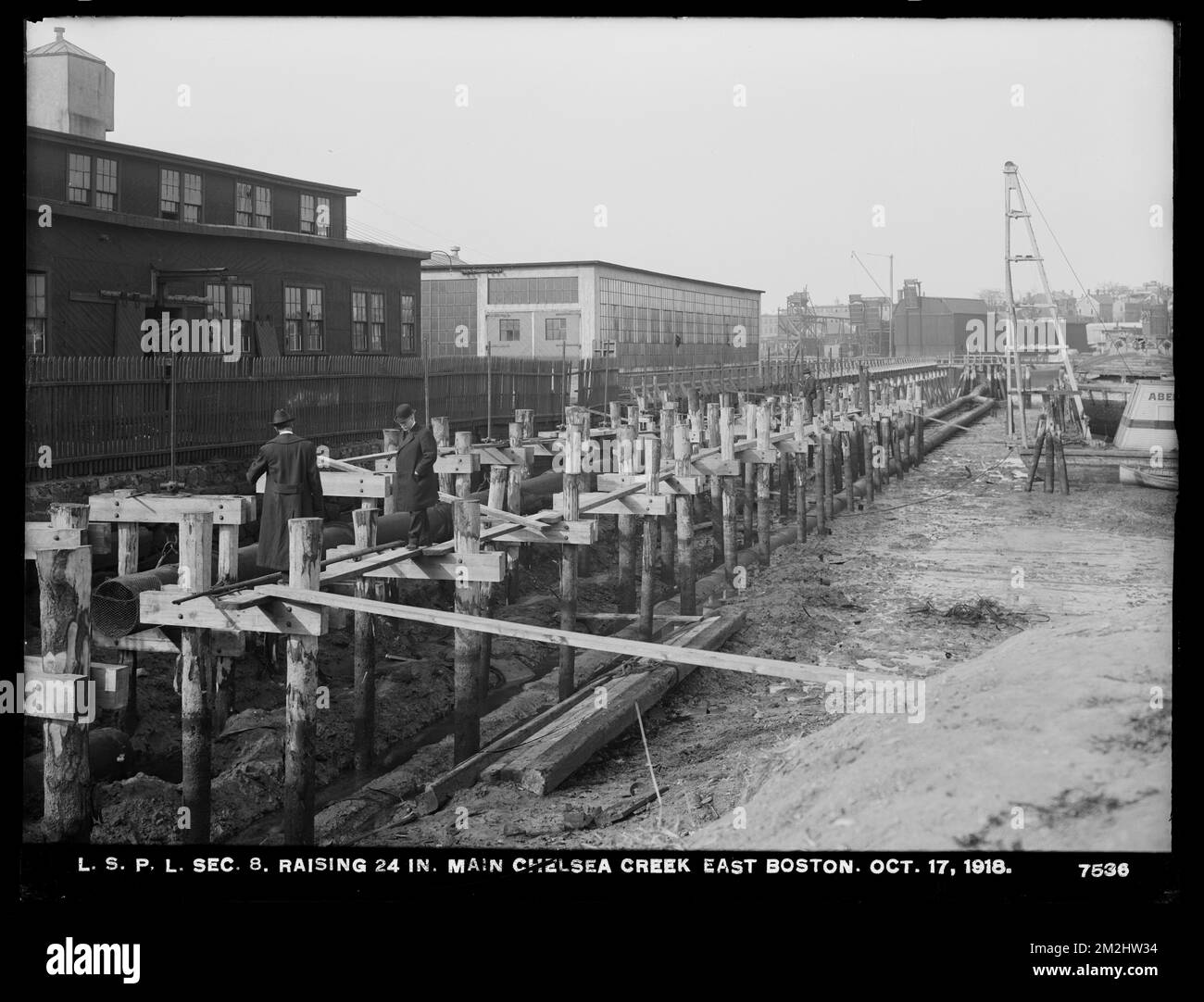 Distribution Department, Low Service Pipe Lines, Section 8, raising 24 ...