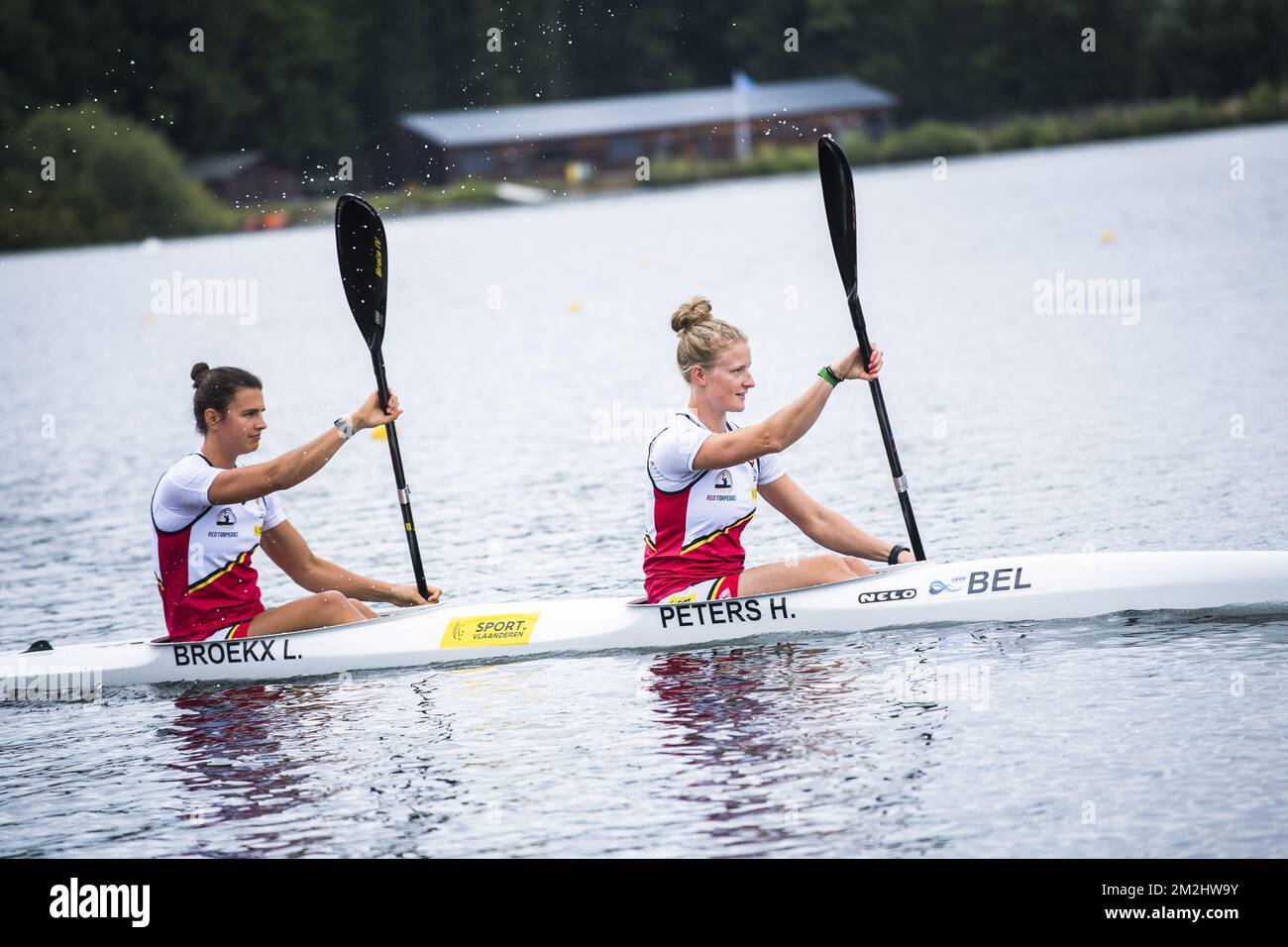 Kayaker Lize Broekx and Belgian kayaker Hermien Peters pictured in ...