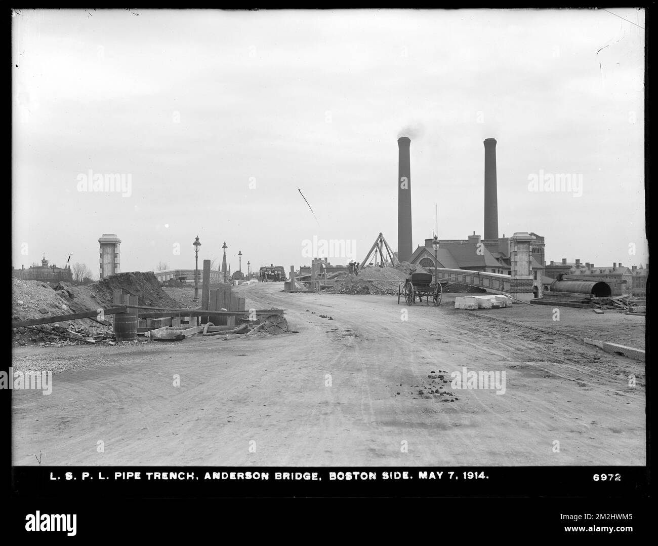 Distribution Department, Low Service Pipe Lines, trench, Anderson ...