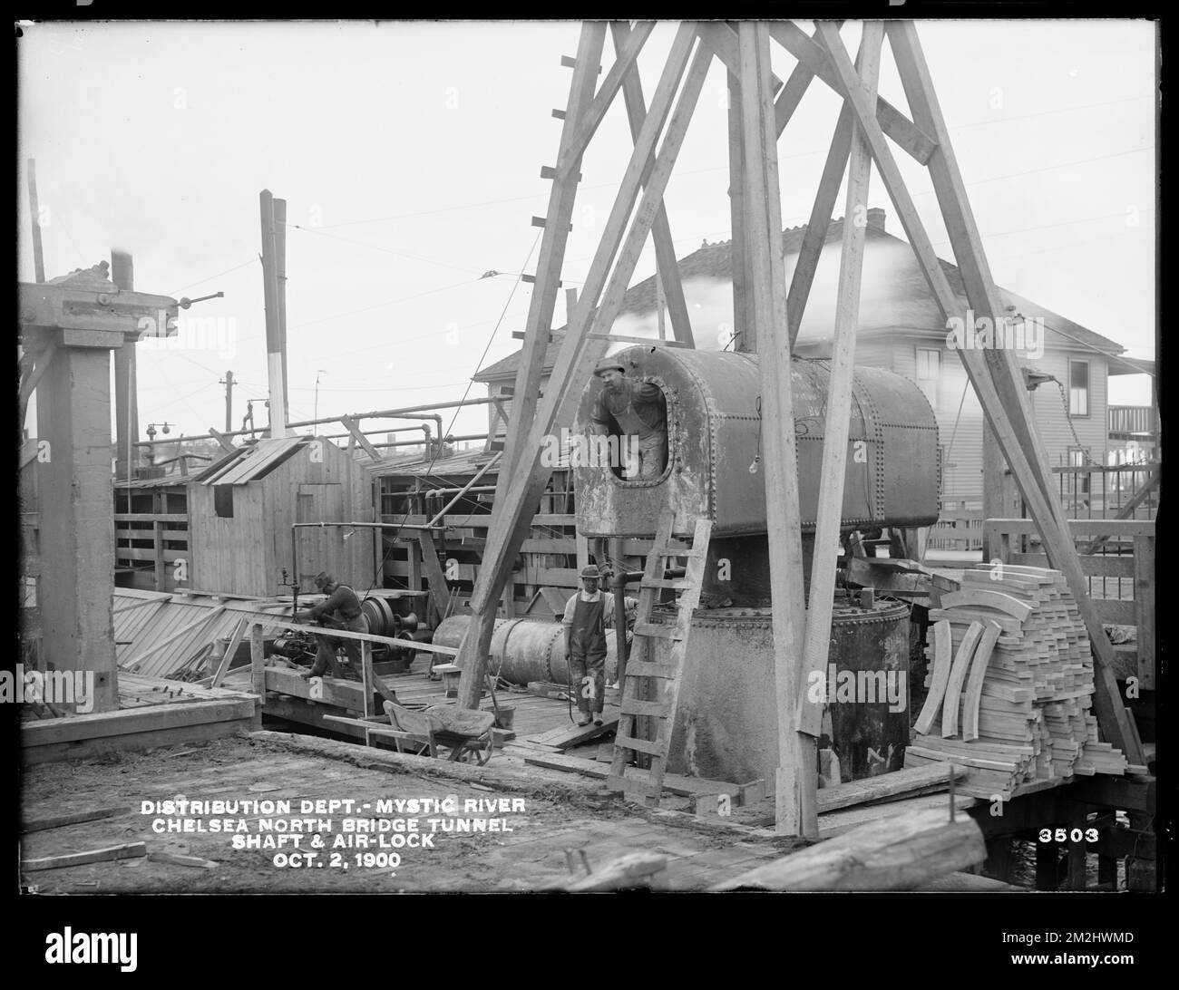 Distribution Department, Low Service Pipe Lines, tunnel at Chelsea ...