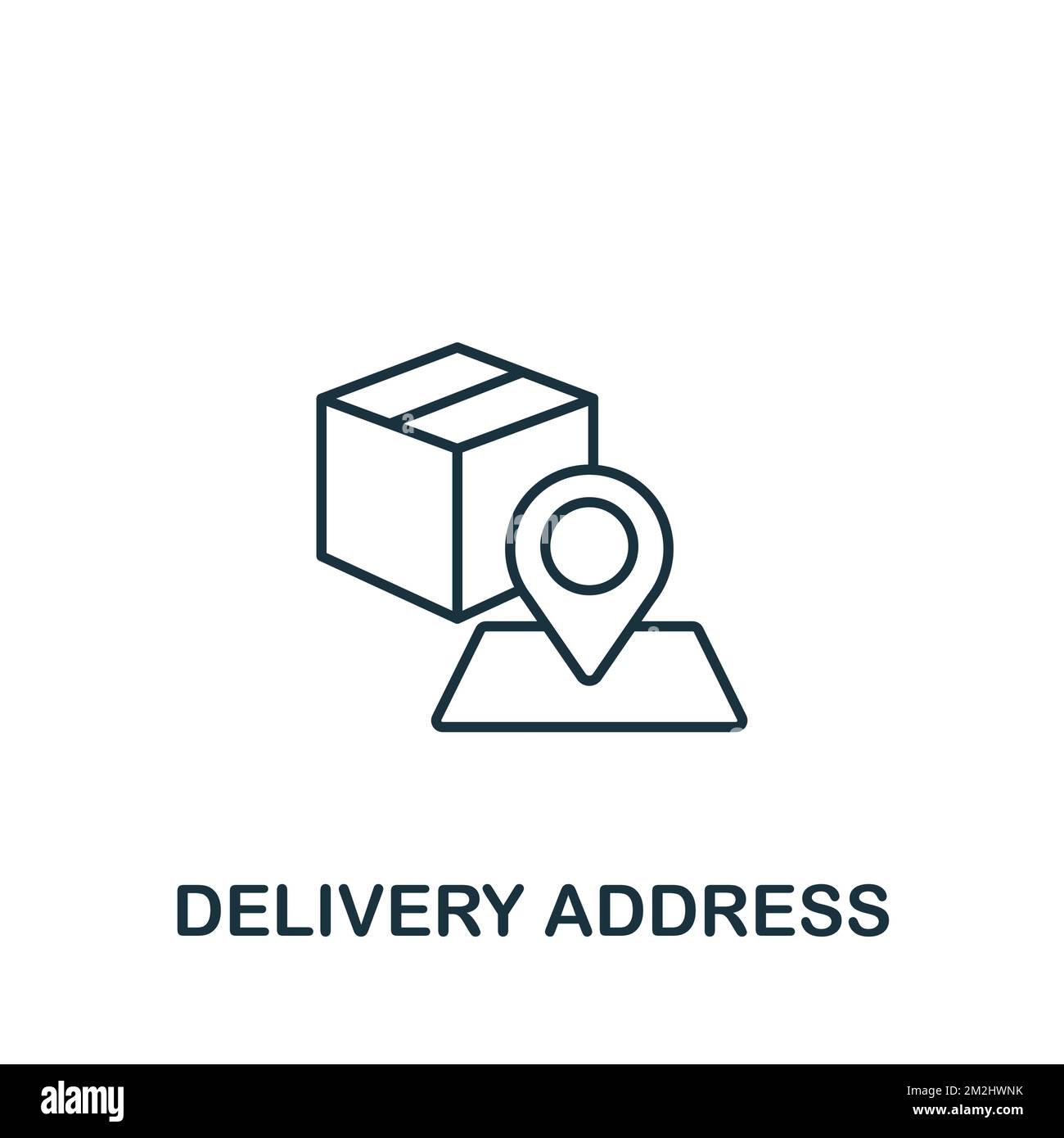 Delivery Address icon. Monochrome simple Food Delivery icon for ...