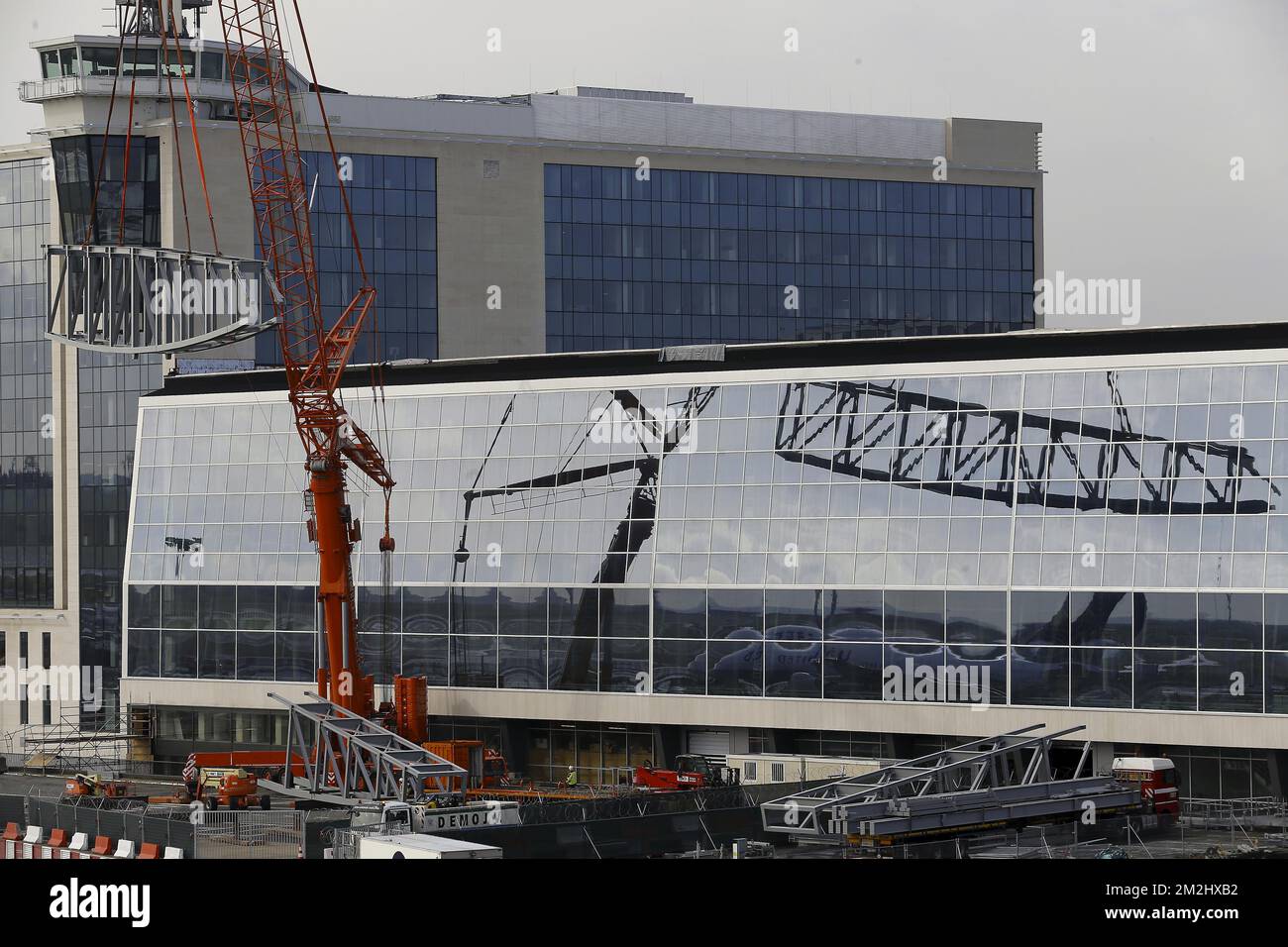 Illustration picture shows the renovation works on the Sky Hall at ...