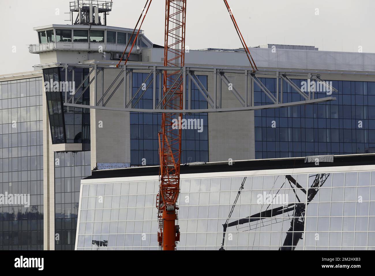 Illustration picture shows the renovation works on the Sky Hall at ...