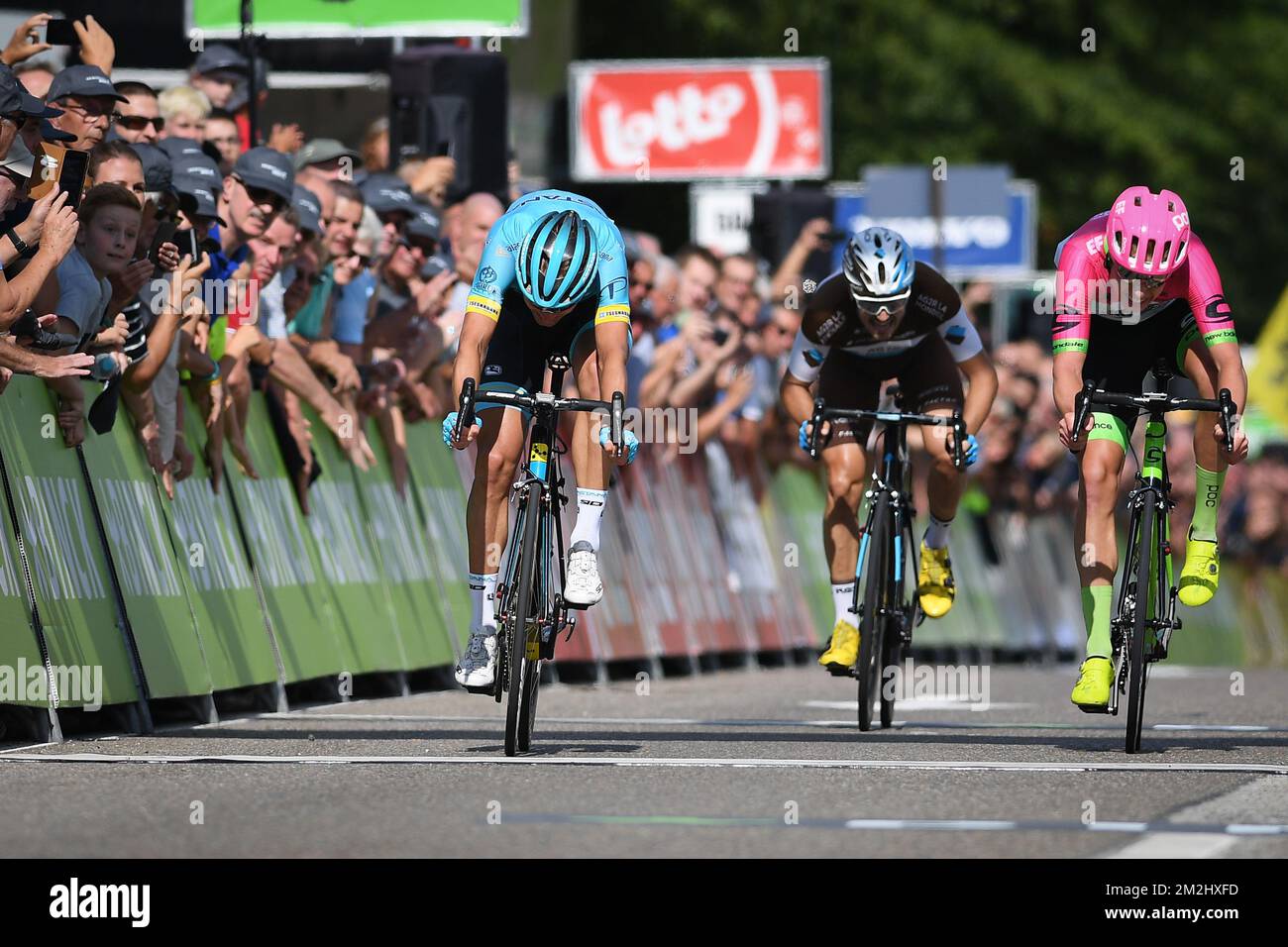 Danish Magnus Cort Nielsen of Astana Pro Team, French Alexis Gougeard ...