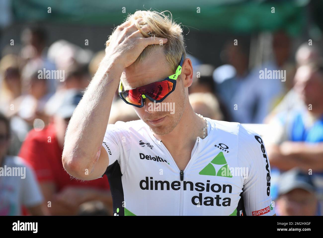 Belgian Julien Vermote of Team Dimension Data pictured at the start of ...