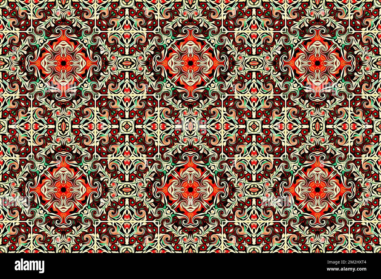 abstract vintage background colored mosaic symmetrical pattern on ...