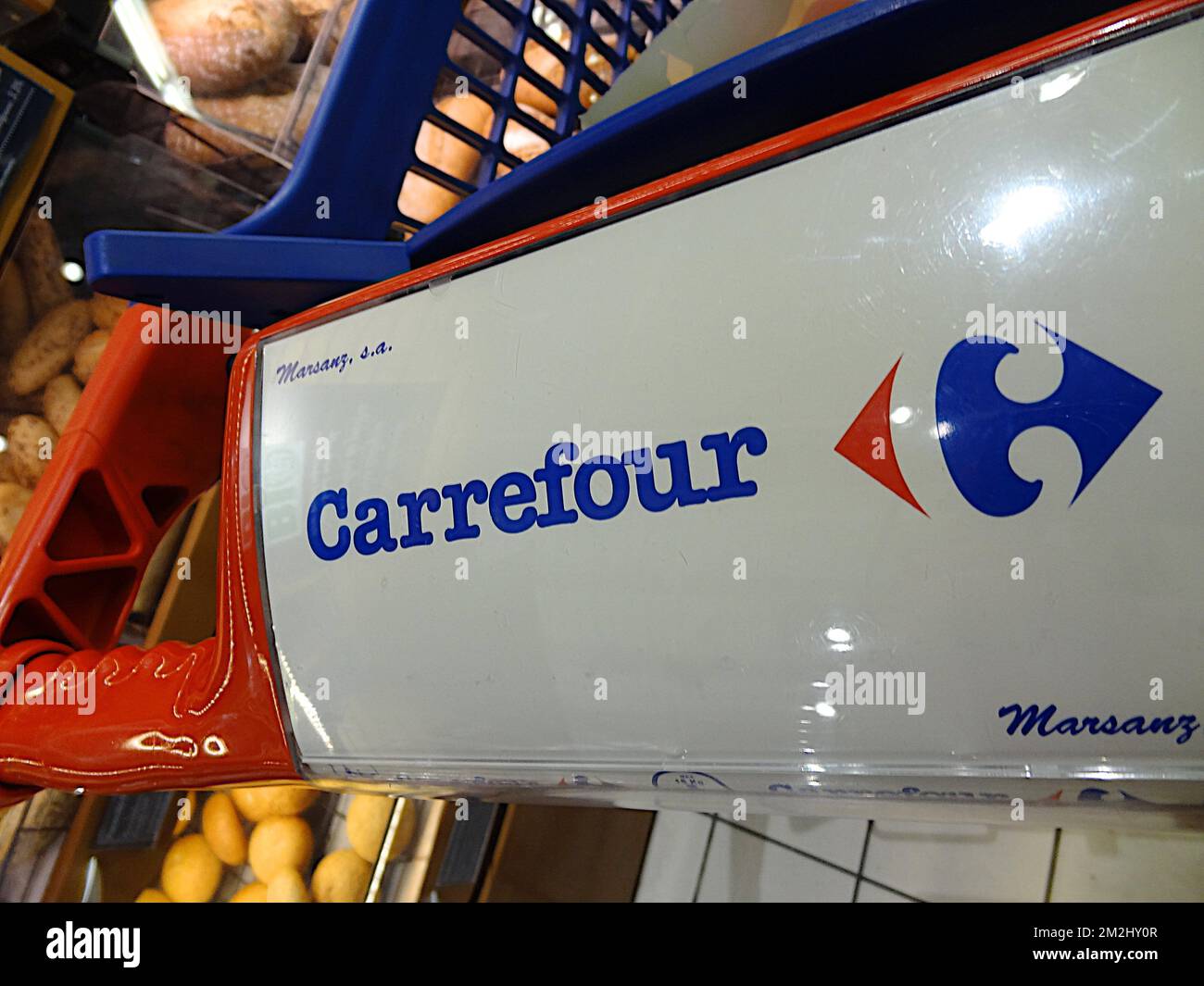 Carrefour trolley hi-res stock photography and images - Alamy