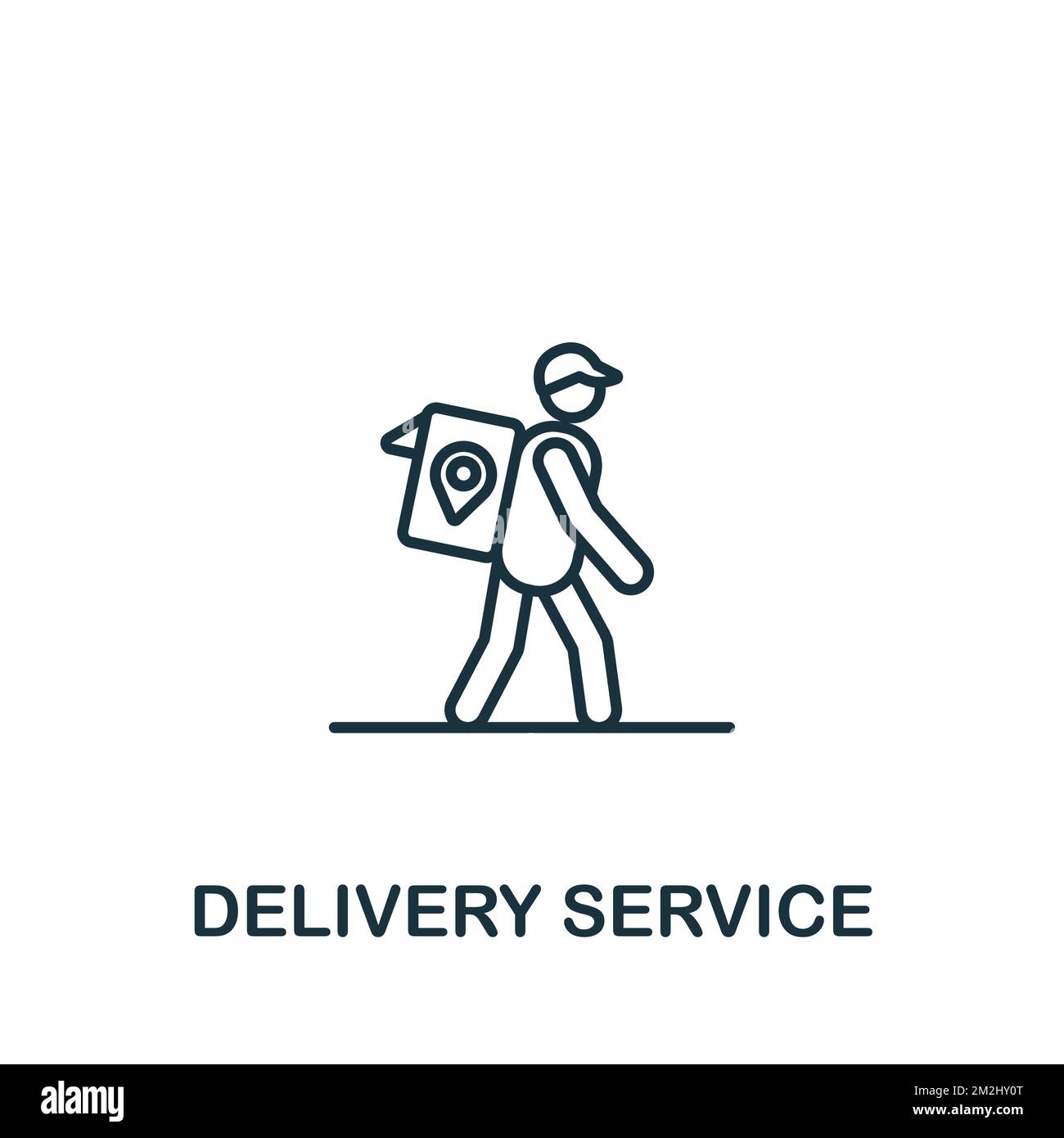 Delivery Service icon. Monochrome simple Food Delivery icon for ...