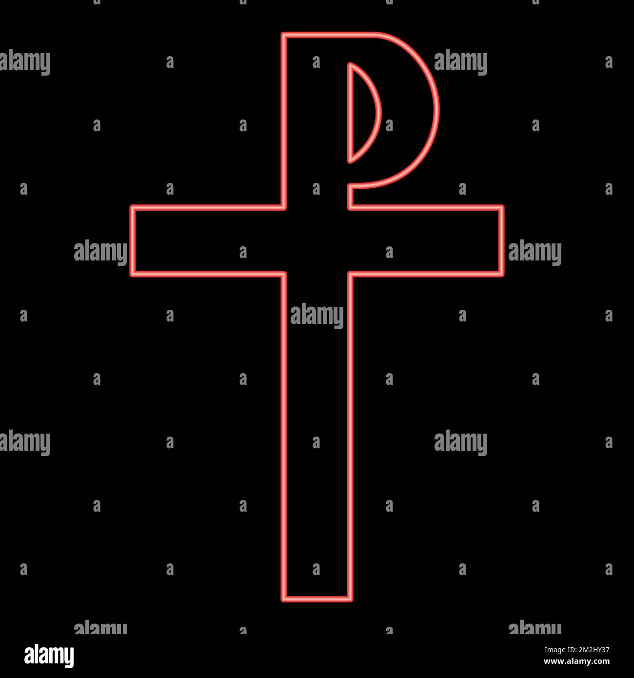 Neon cross monogram Rex tsar tzar czar Symbol of the His cross Saint ...