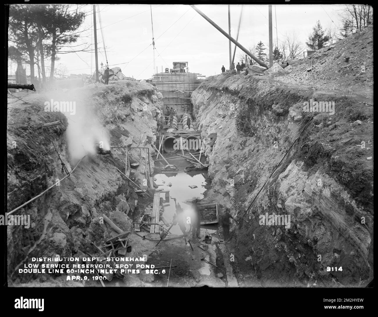 Distribution Department, Low Service Spot Pond Reservoir, double line ...