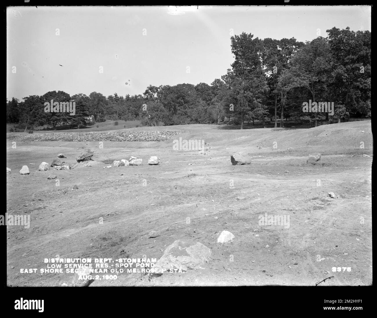 Distribution Department, Low Service Spot Pond Reservoir, east shore ...
