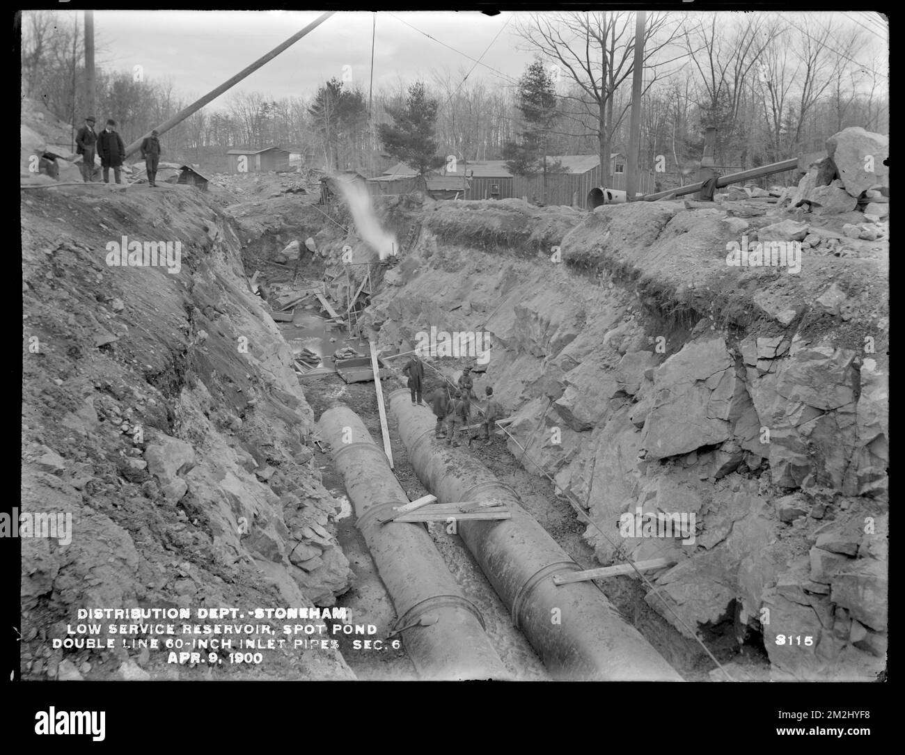 Distribution Department, Low Service Spot Pond Reservoir, double line ...