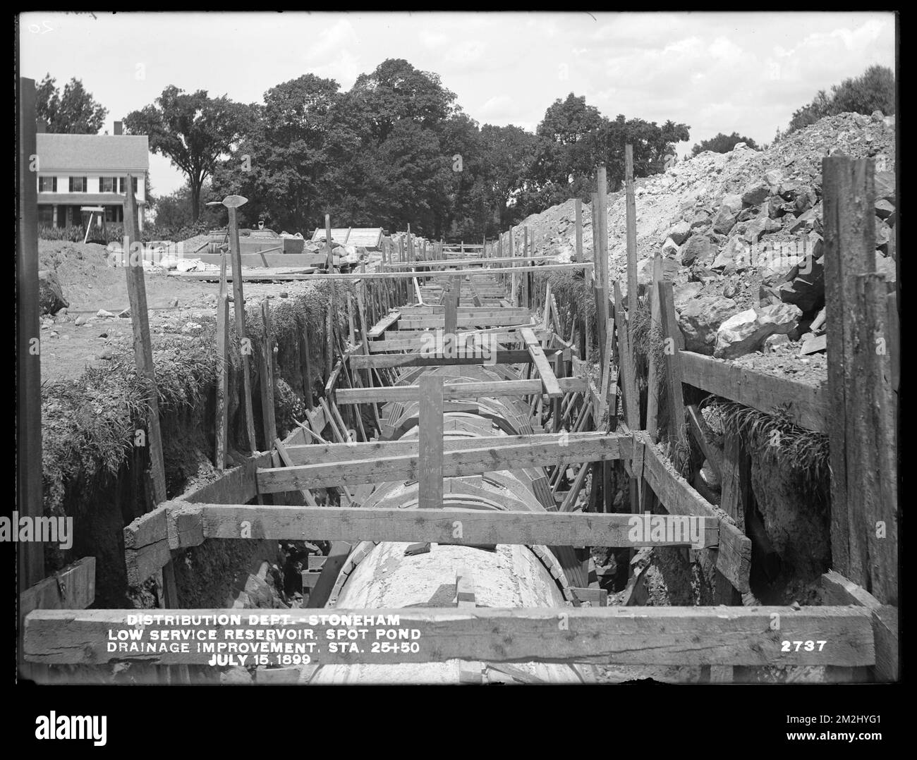 Distribution Department, Low Service Spot Pond Reservoir, drainage ...