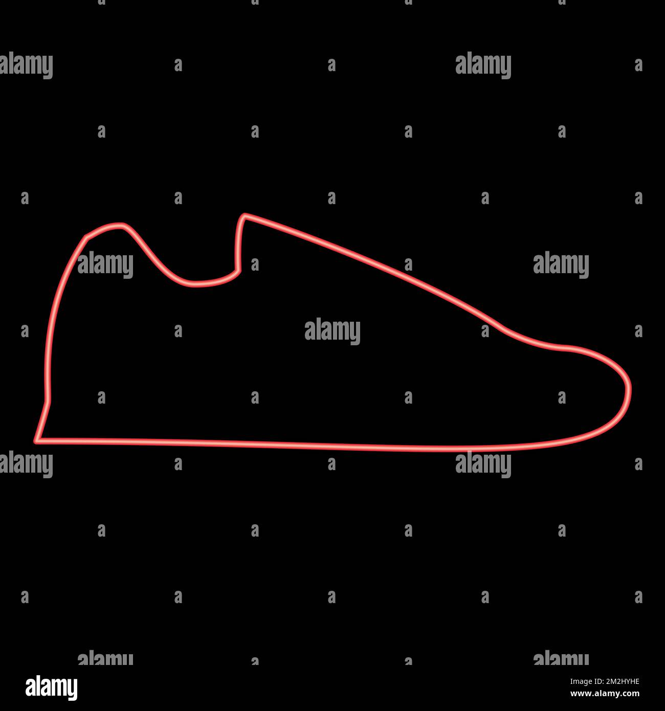 Neon running shoes Sneakers Sport shoes Run shoe red color vector ...