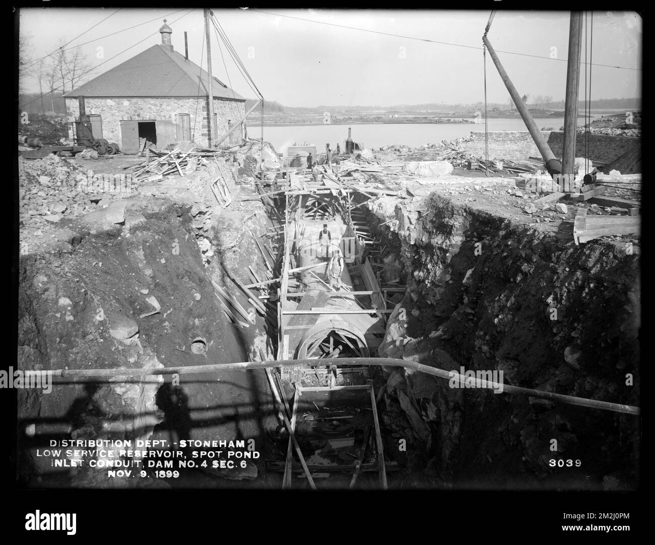 Distribution Department, Low Service Spot Pond Reservoir, inlet conduit ...