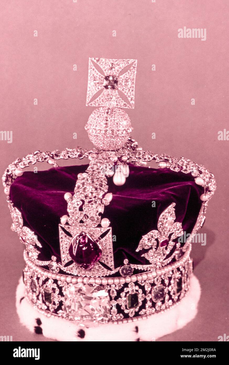 Imperial State Crown, The Crown Jewels, UK 1960s Stock Photo - Alamy