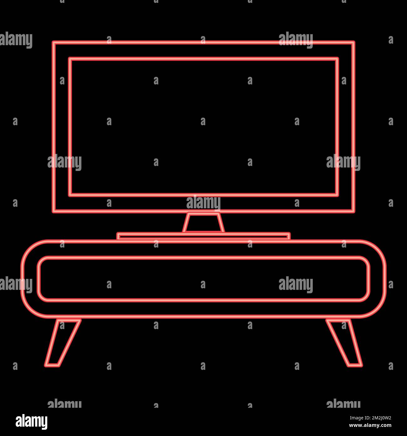 Neon tv set on Stock Vector Images - Alamy