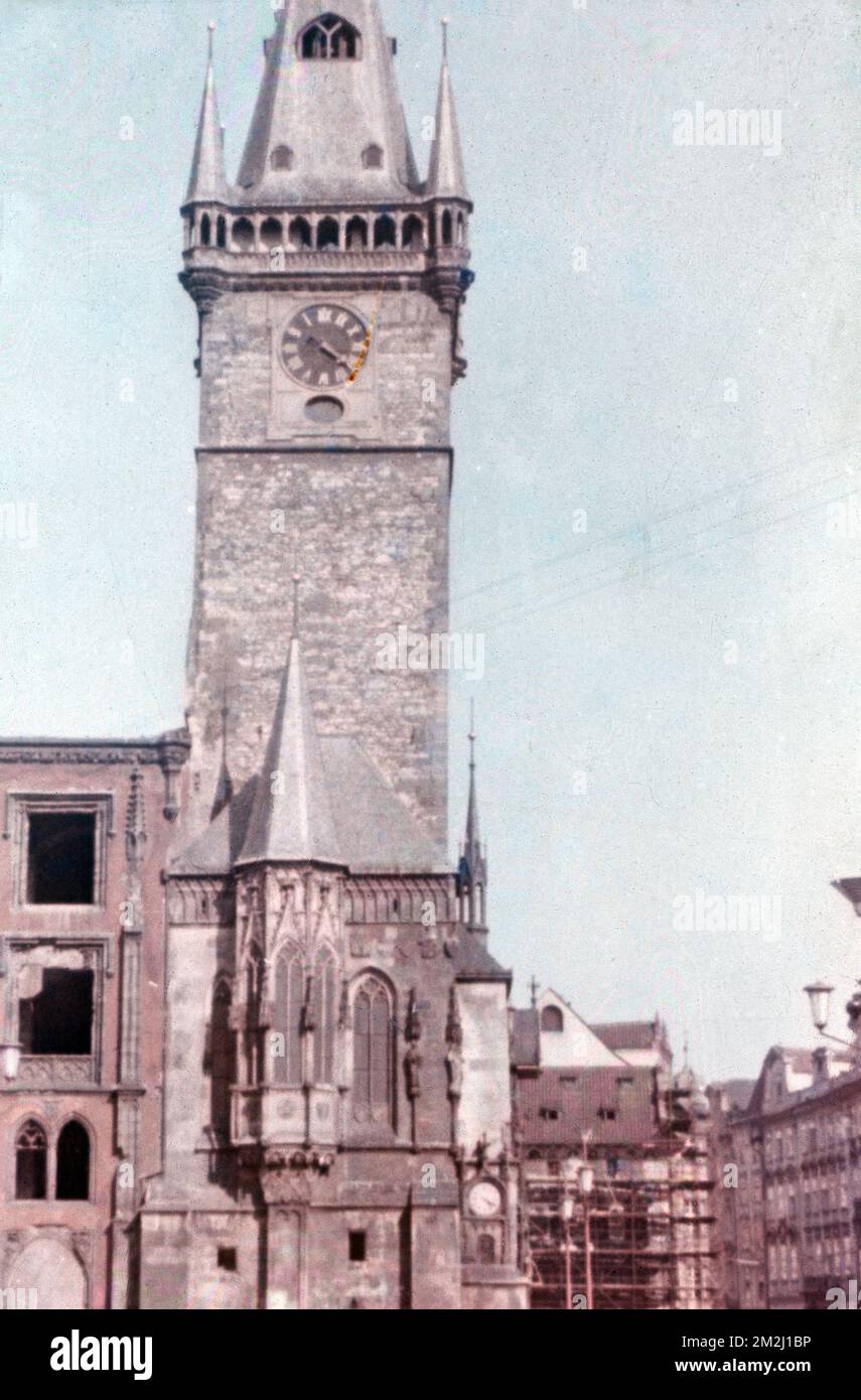 View of the Old Town Hall, Prague, Czech Republic, 1960s Stock Photo ...