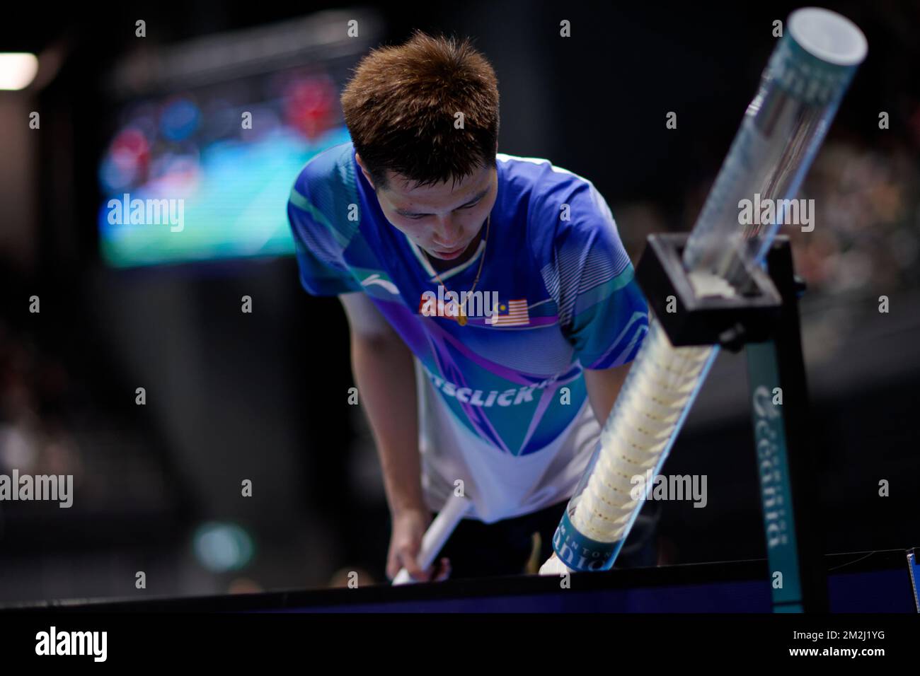 ONG Yew Sin of Malaysia in action during the mens semi finals doubles ...