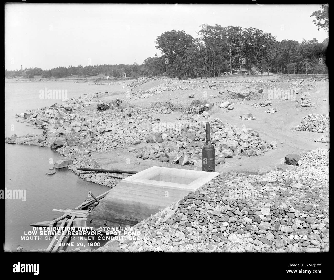 Distribution Department, Low Service Spot Pond Reservoir, mouth of ...